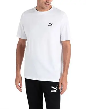PUMA Classics Small Logo Tee T-shirt Size Cotton - White