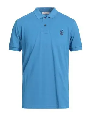 TRUSSARDI Polo Shirt Size Cotton - Azure
