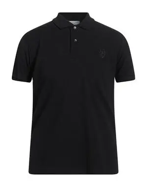 TRUSSARDI Man Polo Shirt Red Size S Cotton Black