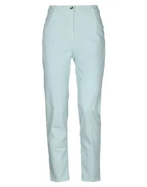 Patrizia Pepe Cotton Twill Pants With Leather Trims