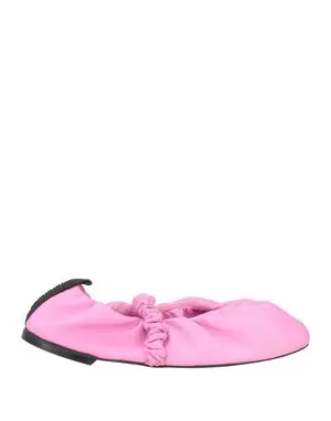 GANNI Leather Ballet Flats - Pink