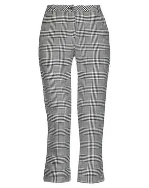 NO SECRETS Tapered Glen Plaid Pants - White