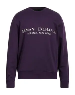Armani Exchange Cotton-Elastane Sweatshirt Purple