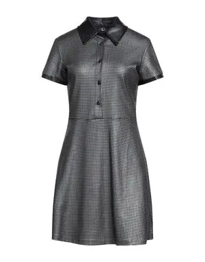XT STUDIO Mini Houndstooth Print Shirt Dress