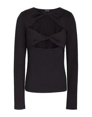 8 BY YOOX Long Sleeve Cut-out Knot Top