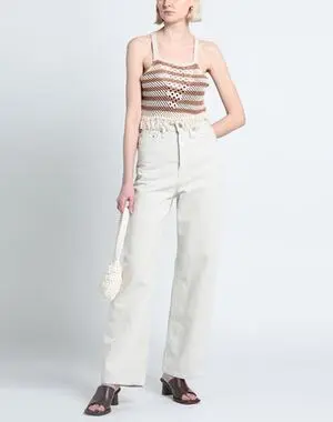VICOLO Knitted Crop Top - Ivory