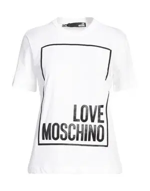 Moschino Logo Print Cotton T-shirt - White