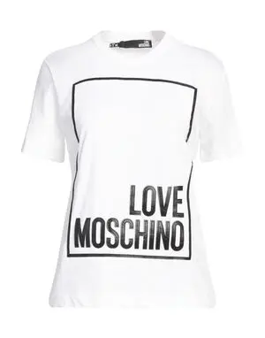 Moschino Logo Print Cotton T-shirt - White