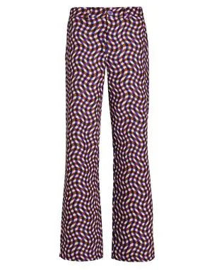 8 BY YOOX Printed Straight Leg Pants - Brown