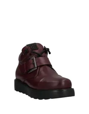 IXOS Leather Ankle Boots With Buckle - Red