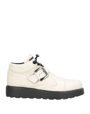 IXOS Leather Ankle Boots With Buckle White