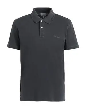Woolrich Man Polo Shirt Midnight Blue Size S Cotton, Elastane Grey