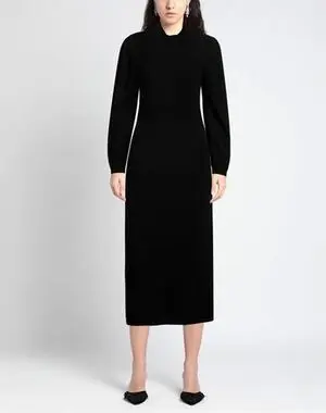 Ba&sh Midi Wool Blend Trapeze Dress - Black