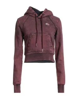 DIESEL® Sweatshirt Burgundy Size Cotton, Elastane - Red