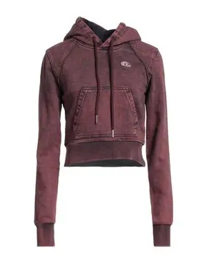 DIESEL® Sweatshirt Burgundy Size Cotton, Elastane - Red