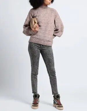 Only Turtleneck Knit Top - Beige
