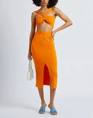 8 BY YOOX Jersey Ruched Midi Skirt