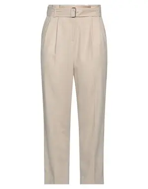SFIZIO STUDIO Flannel Herringbone Pants - Beige