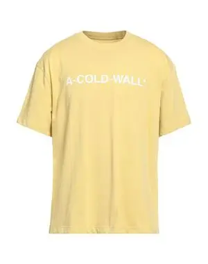 A-COLD-WALL* * Man T-shirt Black Size S Cotton Yellow