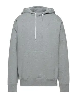 Nike Cotton-Blend Fleece Hoodie Light Grey