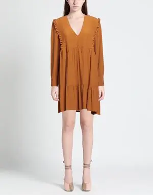 SOLOTRE Mini Dress - Beige