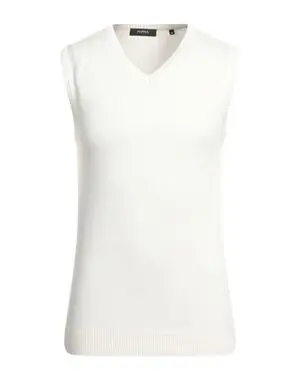 Alpha Studio Sleeveless V-neck Sweater - Off White