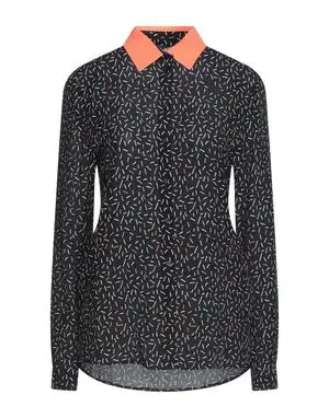 Armani Exchange Printed Crepe Shirt - Black