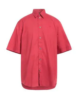Emporio Armani Man Shirt Sky Blue Size M Cotton, Polyamide, Elastane Red