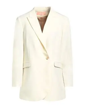 JJXX BY JACK & JONES Double-Breasted Blazer With Rear Slit Cream