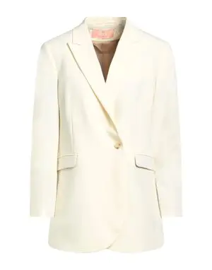 JJXX BY JACK & JONES Double-breasted Blazer With Rear Slit - White