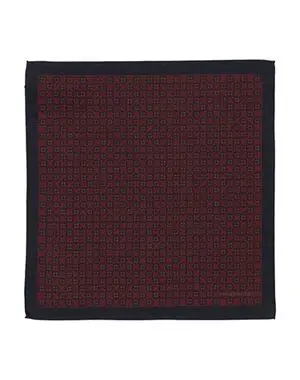 Zegna Man Scarf Midnight Blue Size - Wool Red