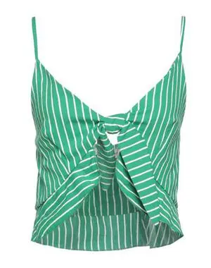 PEPEROSA Woven Striped Sleeveless Top