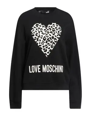 Moschino Printed Cotton Sweatshirt - Black