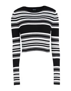 Only Striped Crew Neck Long Sleeve Sweater