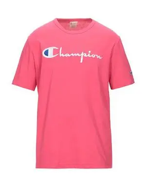 Champion Man T-shirt Black Size L Cotton Pink