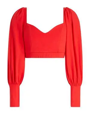 8 BY YOOX Crop Bishop Sleeve Top