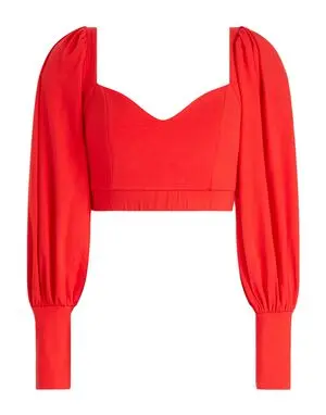8 BY YOOX Crop Bishop Sleeve Top