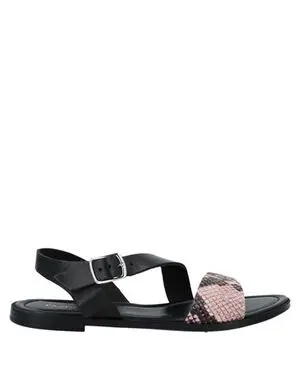 CARLO PAZOLINI Leather Sandals With Snakeskin Print - Pink