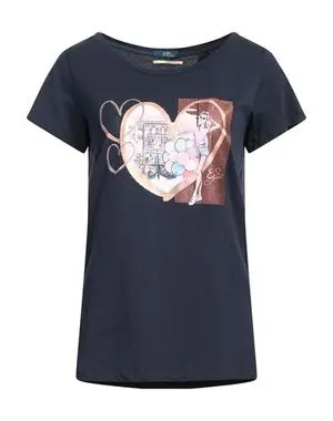 YES ZEE BY ESSENZA Printed Cotton Jersey T-shirt - Blue