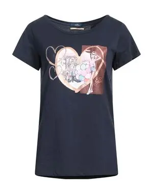 YES ZEE BY ESSENZA Printed Cotton Jersey T-shirt - Blue