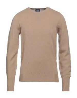 DRUMOHR Lambswool Crewneck Sweater Beige