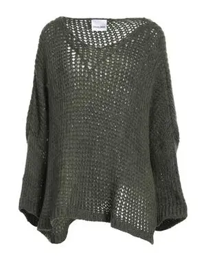 SPADALONGA Solid Round Neck Sweater - Green