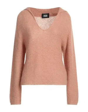 Alpha Studio Knitted V-neck Sweater - Beige