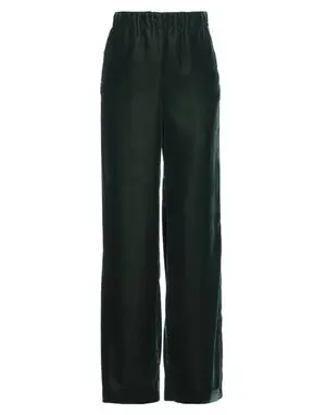 CARACTÈRE Velvet Wide Leg Pants - Dark Green