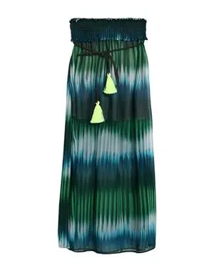 PEPITA Flared Maxi Skirt - Green