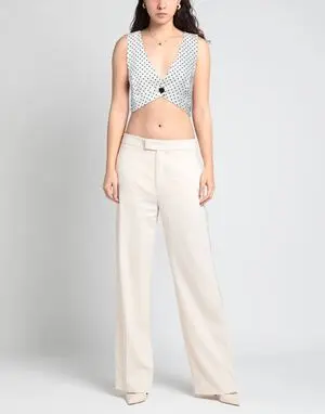 VANESSA SCOTT Polka-dot Crop Top - White