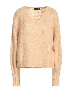 VANESSA SCOTT Knitted Mélange Sweater - Beige