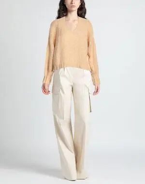 VANESSA SCOTT Knitted Mélange Sweater - Beige