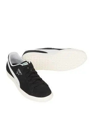 PUMA Clyde Hairy Suede Sneakers - Black