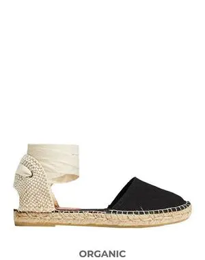 8 BY YOOX Organic Cotton Espadrilles With Ankle Tie Fastening